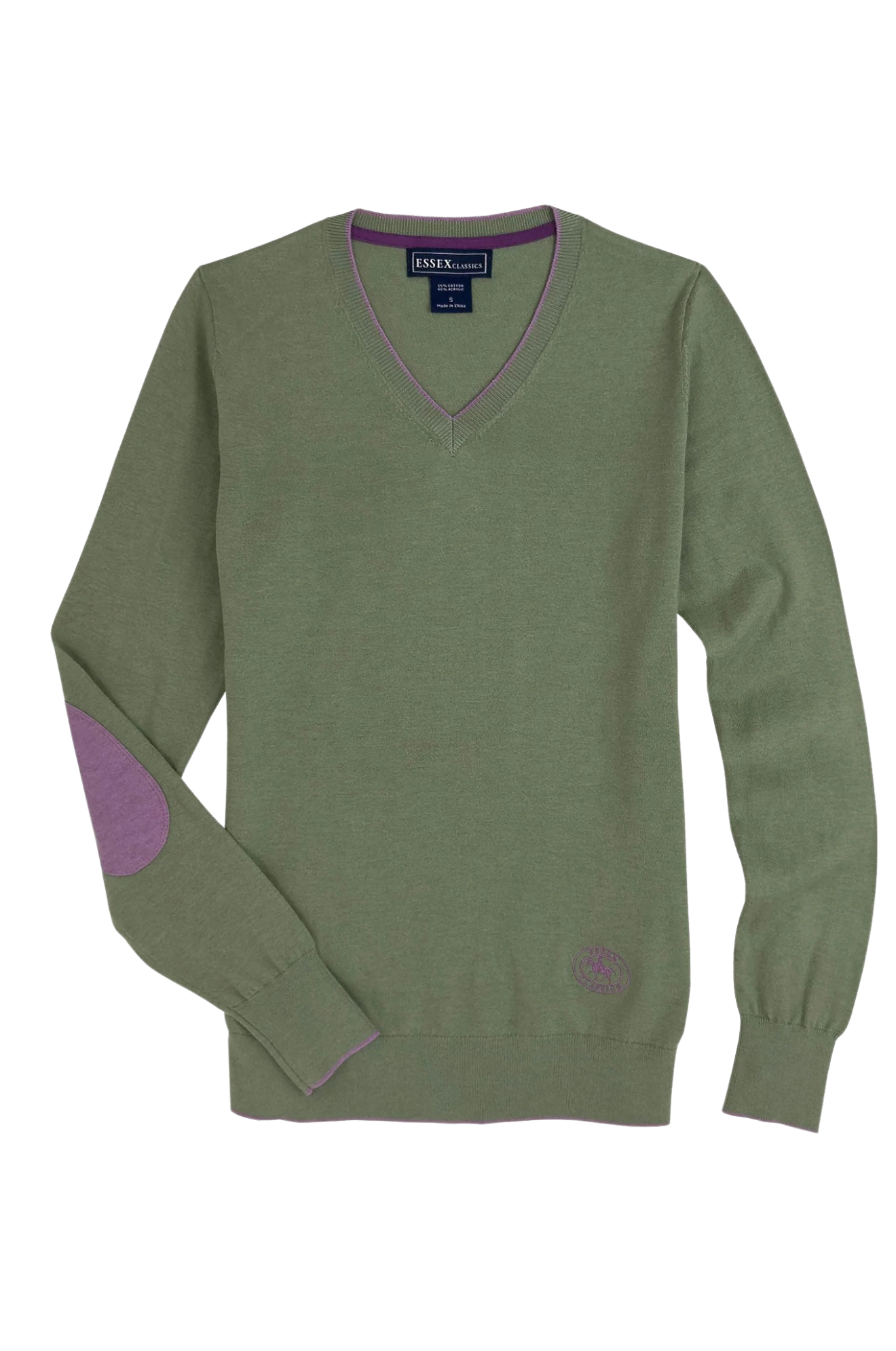 Moss Green with Mauve Trey V-Neck Sweater – Tack Shack Of Ocala